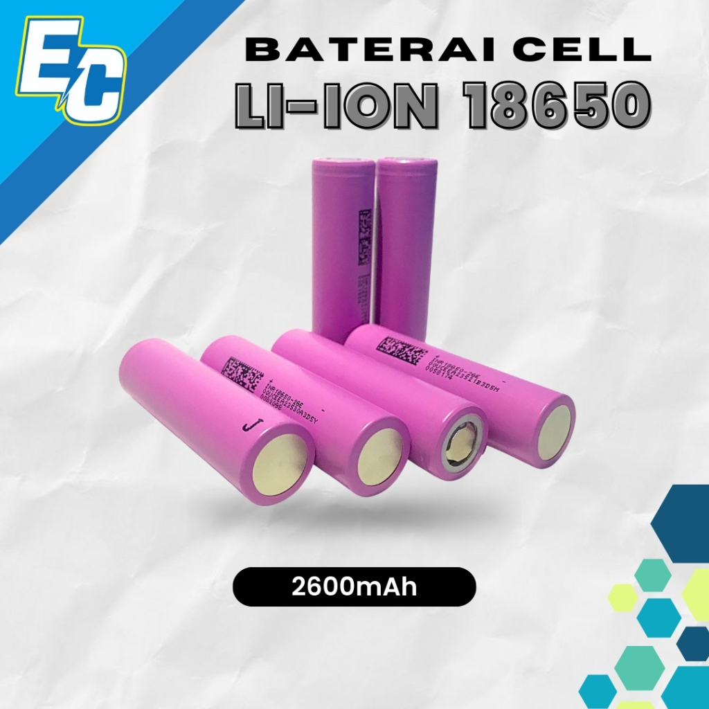 Jual Baterai Cell Li-ion 18650 INR 26E 2600mAh 5C NEW | Shopee Indonesia