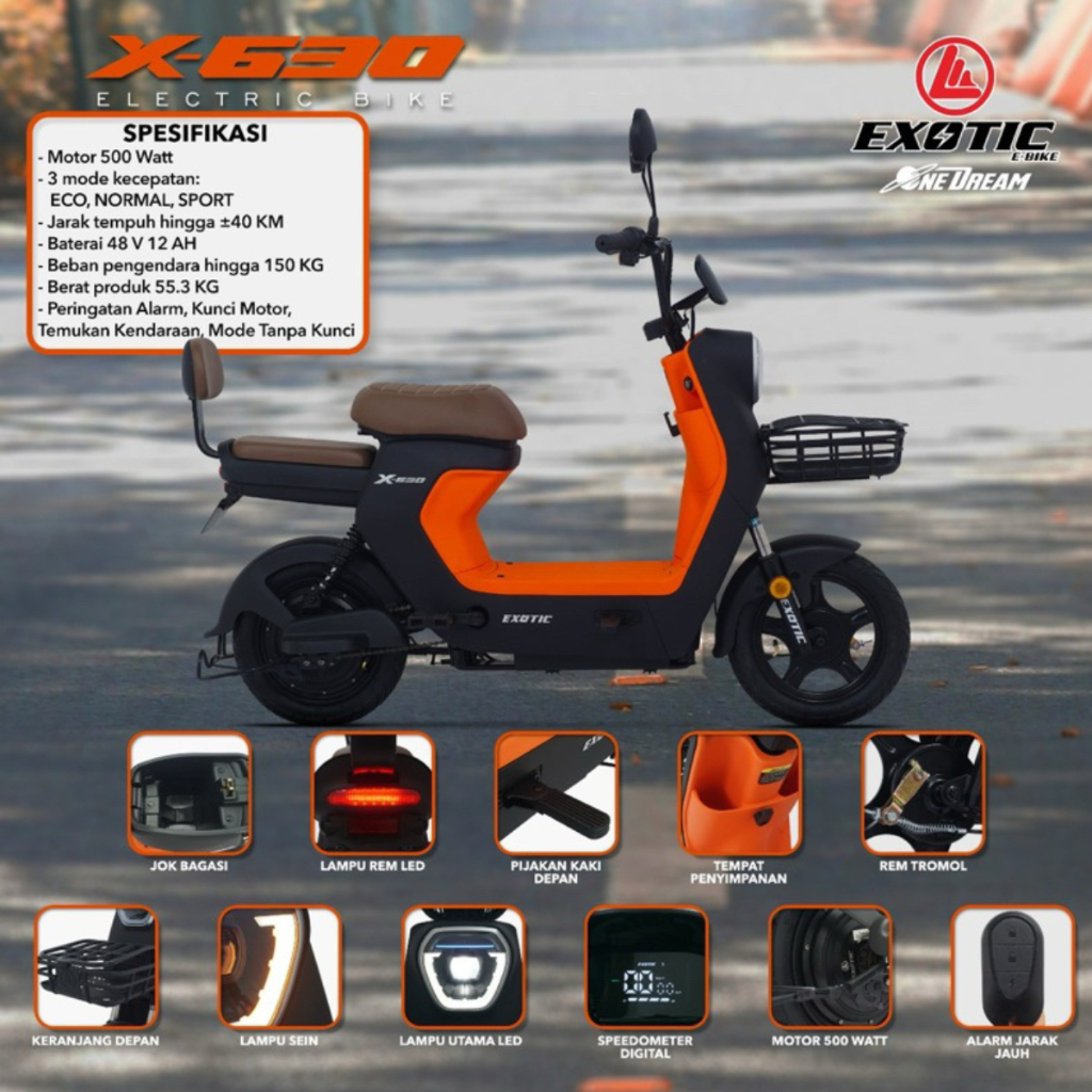 Jual Sepeda Listrik EXOTIC X-630 Electric E-Bike 500Watt Sepeda Motor ... Jual Sepeda Listrik EXOTIC X-630 Electric E-Bike 500Watt Sepeda Motor ...
