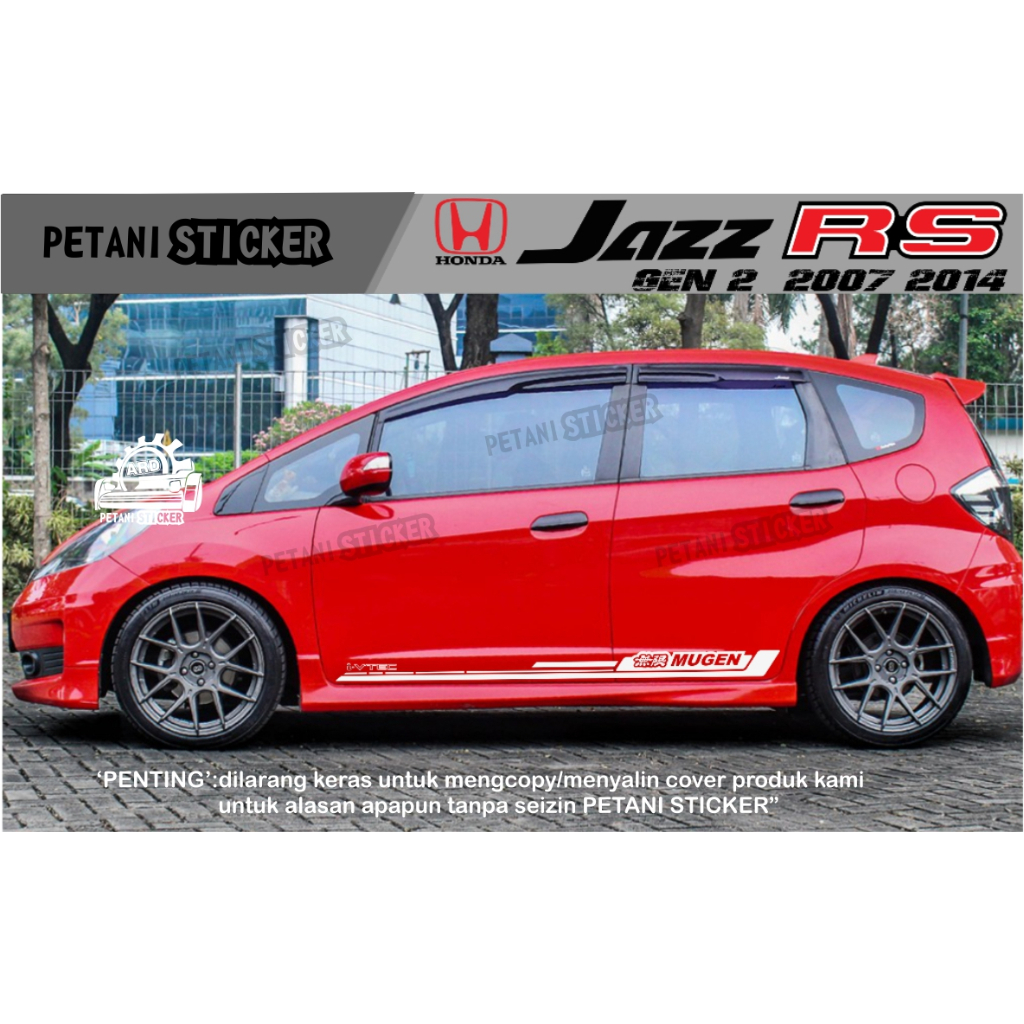 Jual STIKER STICKER MOBIL HONDA FREED JAZZ MUGEN LIST BODY SAMPING ...