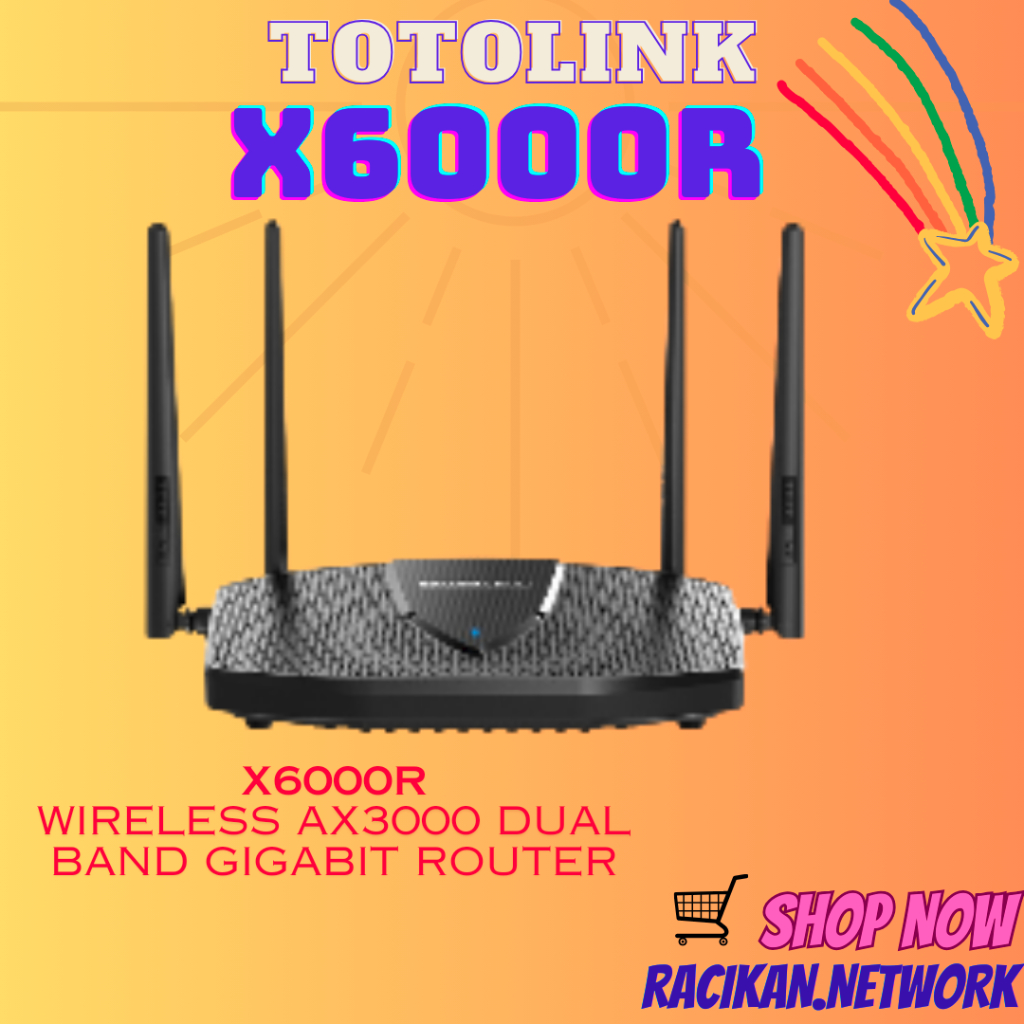 Jual TOTOLINK X6000R - Wireless Dual Band Gigabit AX3000 - Wi-Fi 6 Router | Shopee Indonesia