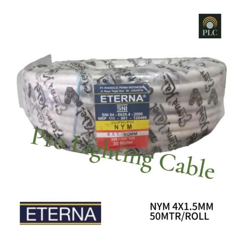 Jual Kabel Eterna NYM 4X1.5 4X1,5 mm Rol 50 Meter | Shopee Indonesia