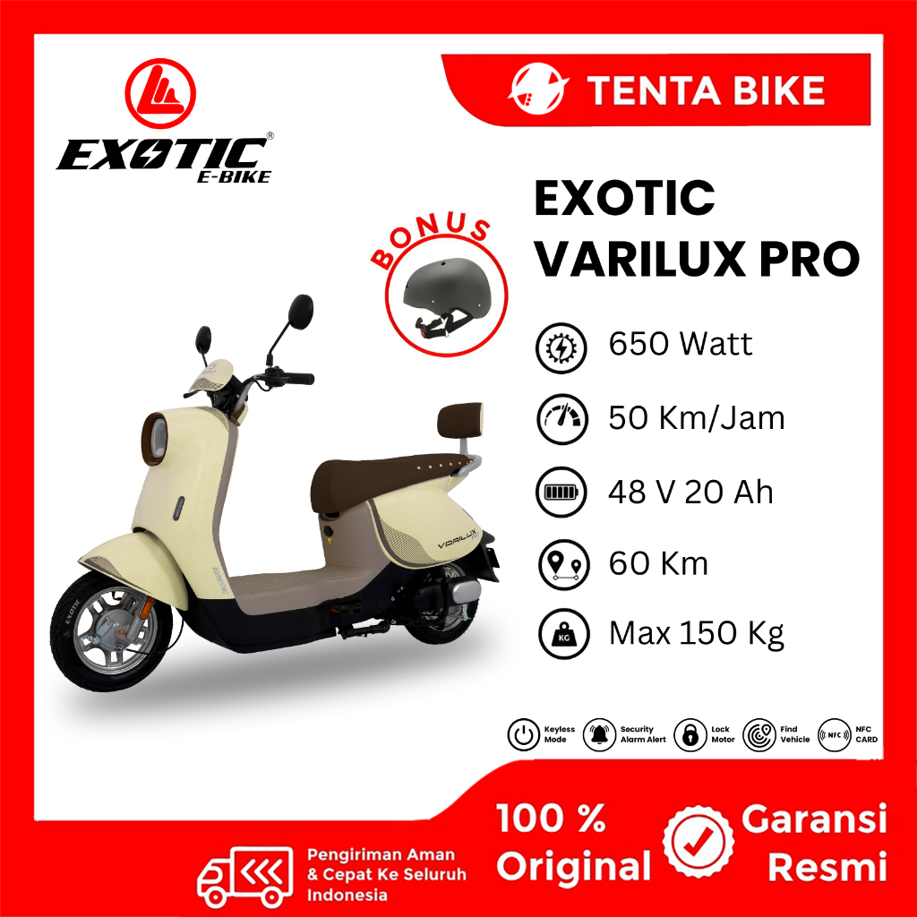 Jual Sepeda Listrik Dewasa Exotic Varilux Pro Garansi Resmi 100% ...