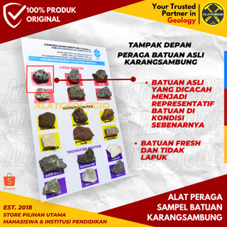 Jual Peraga batuan komparator geologi sampel batuan beku sedimen ...