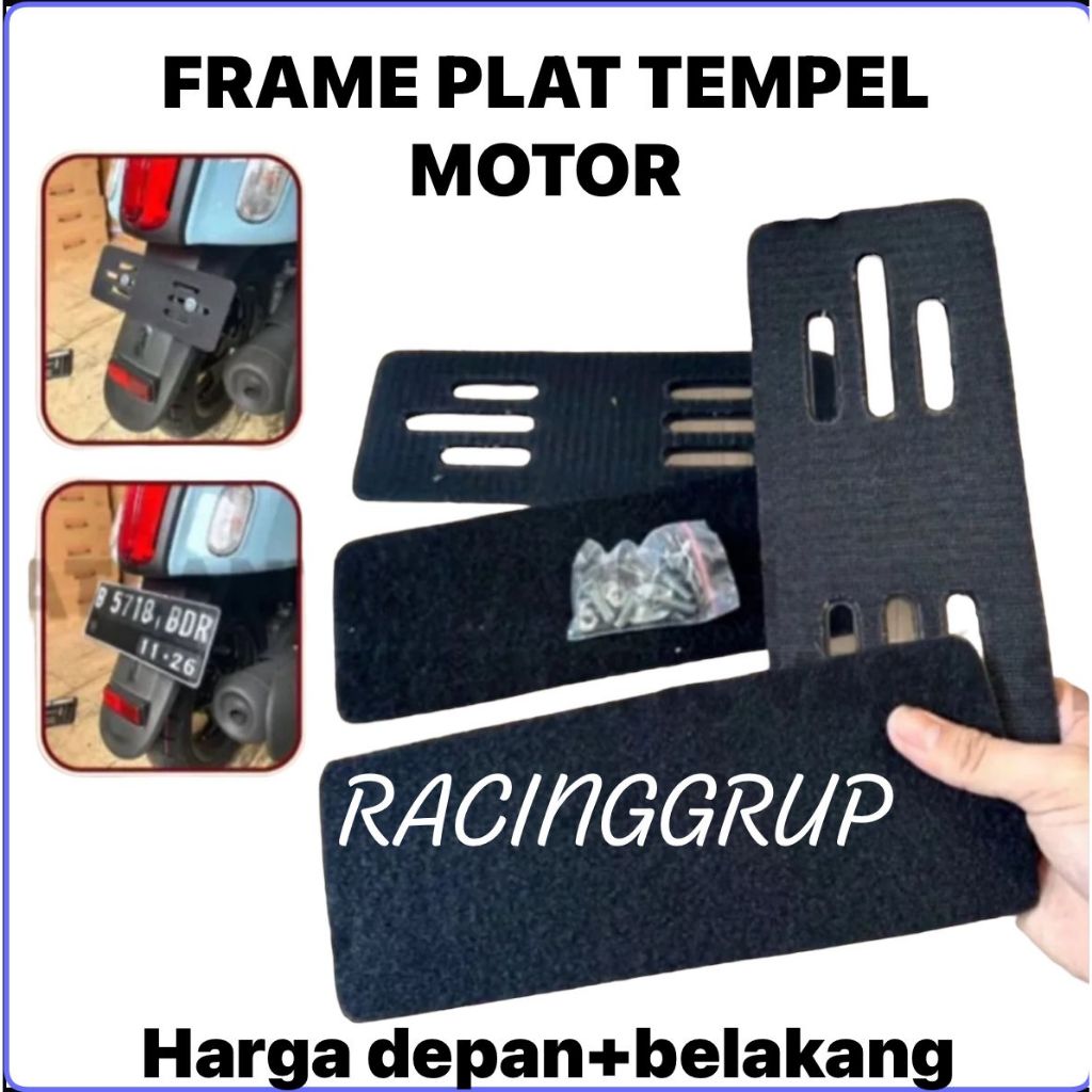 Jual Frame plat Motor Dudukan Plat tempel (CLEAN LOOK) | Shopee Indonesia