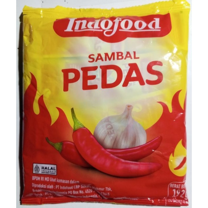 Jual INDOFOOD Sambal Pedas Sachet 192 gr isi 24 Sachet x 8 gr | Shopee ...