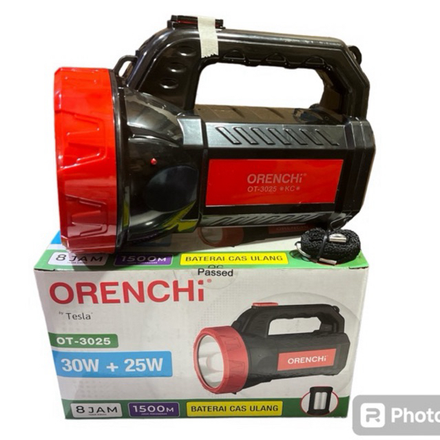 Jual Senter Cas Led Besar Orenchi OT-3025 30W + 25W / Senter Led Cas ...