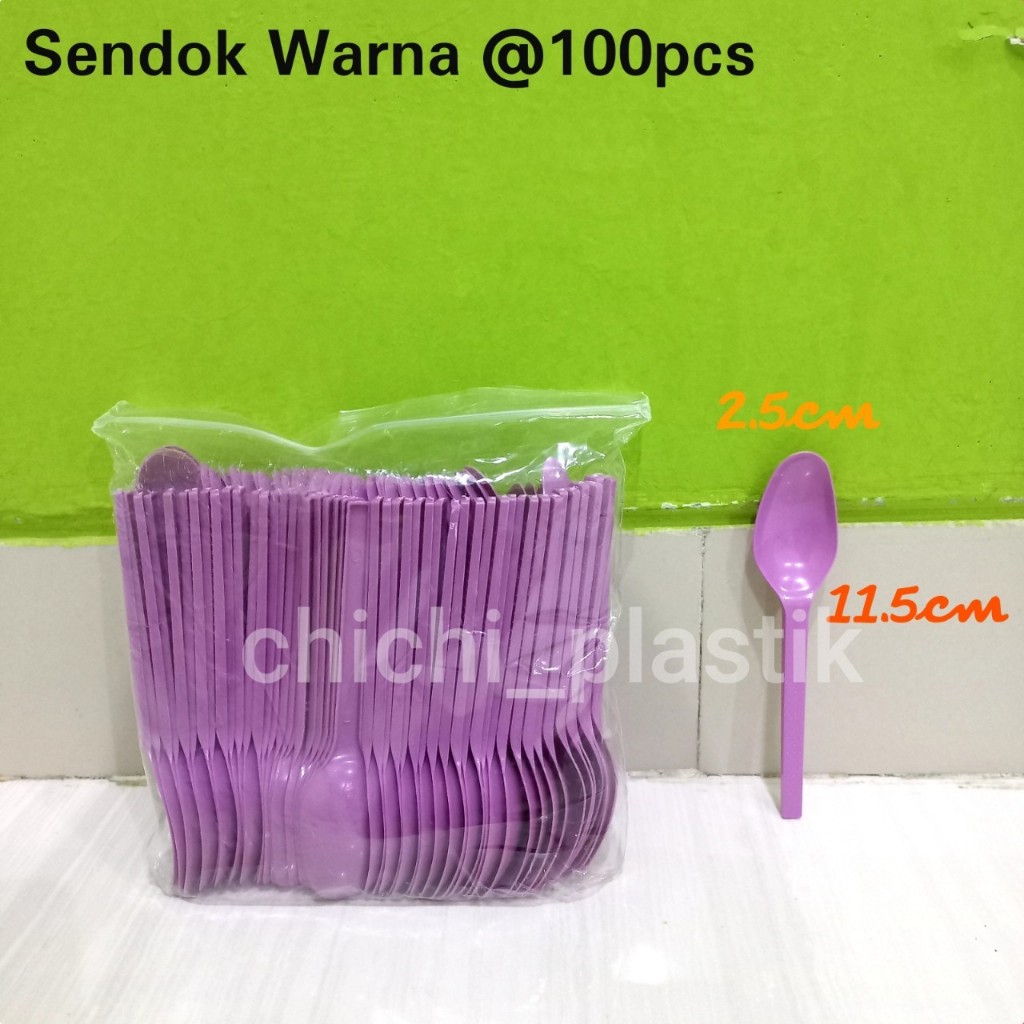 Jual Sendok teh warna / sendok es / sendok warna / sendok jelly ...