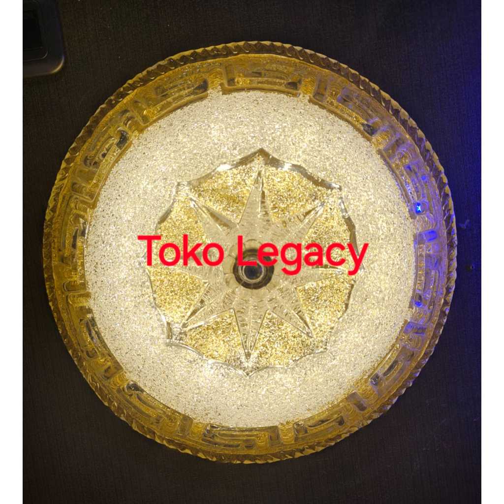 Jual LAMPU TEMPEL HIAS PLAFON UKURAN 50CM LED FULL KACA DAN FULL LED 3 ...