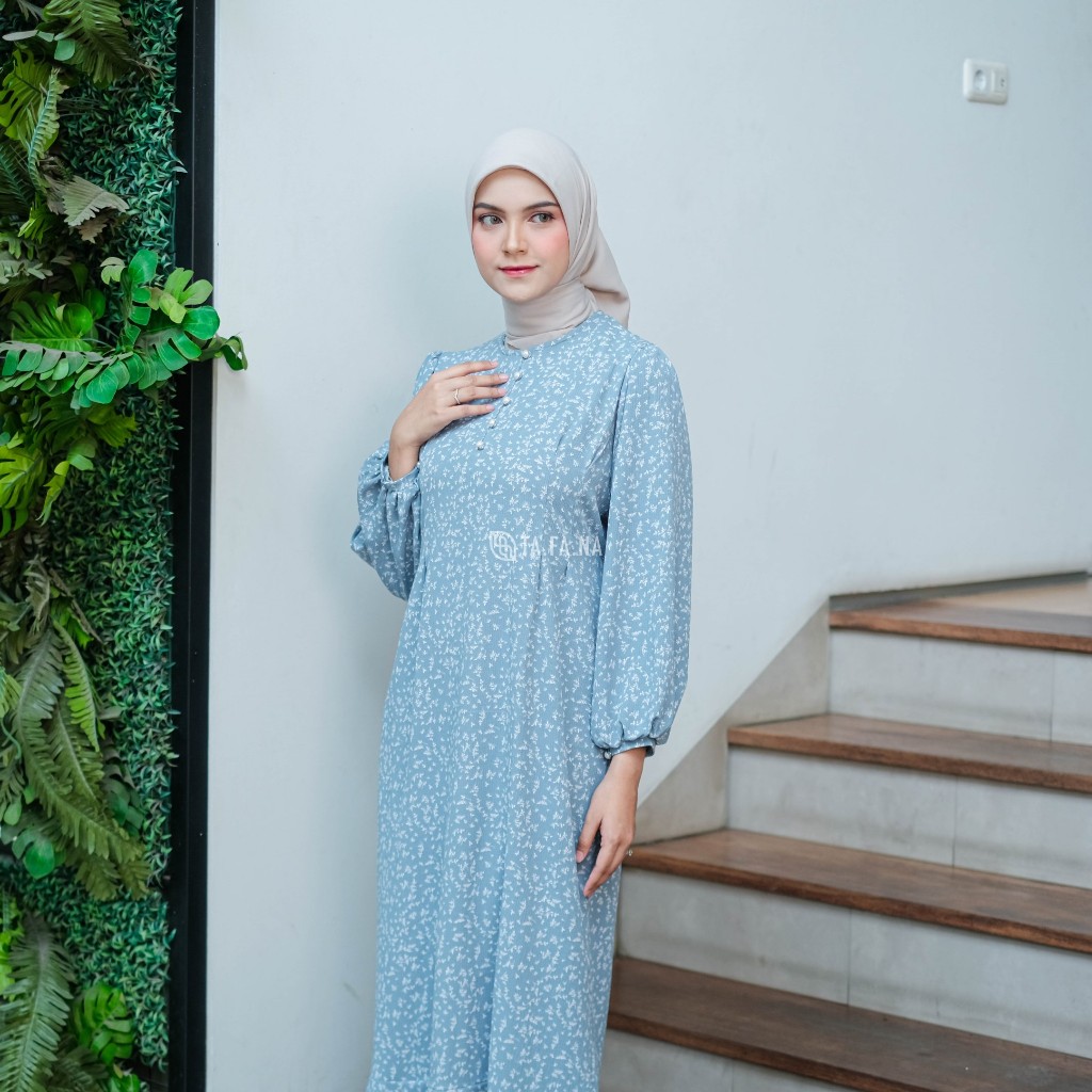 Jual TAFANA - Jisso Dress Muslim Korea Bahan Crinkle Premium gamis ...