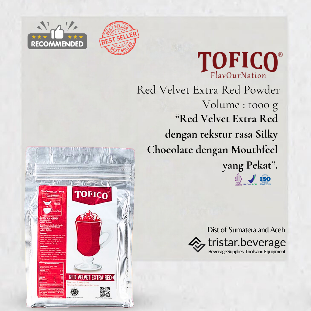 Jual PALING HITS - Bubuk Minuman Red Velvet Extra Red - Tofico Powder ...