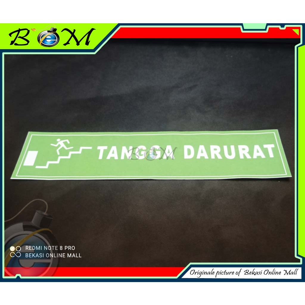 Jual Stiker Sticker Cutting dinding tulisan tangga darurat belok arah ...