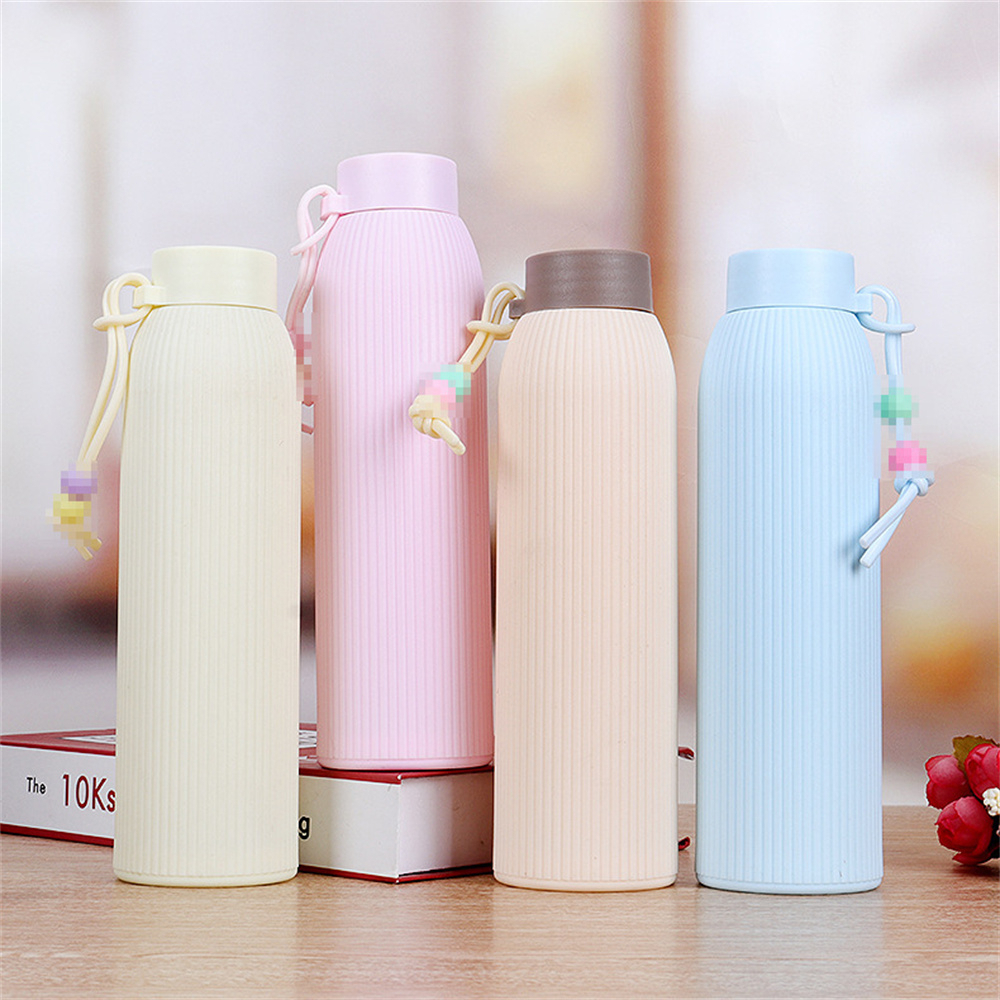 Jual Botol Kaca Macaron Manik Korea Aesthetic Warna Pastel 350ML ...