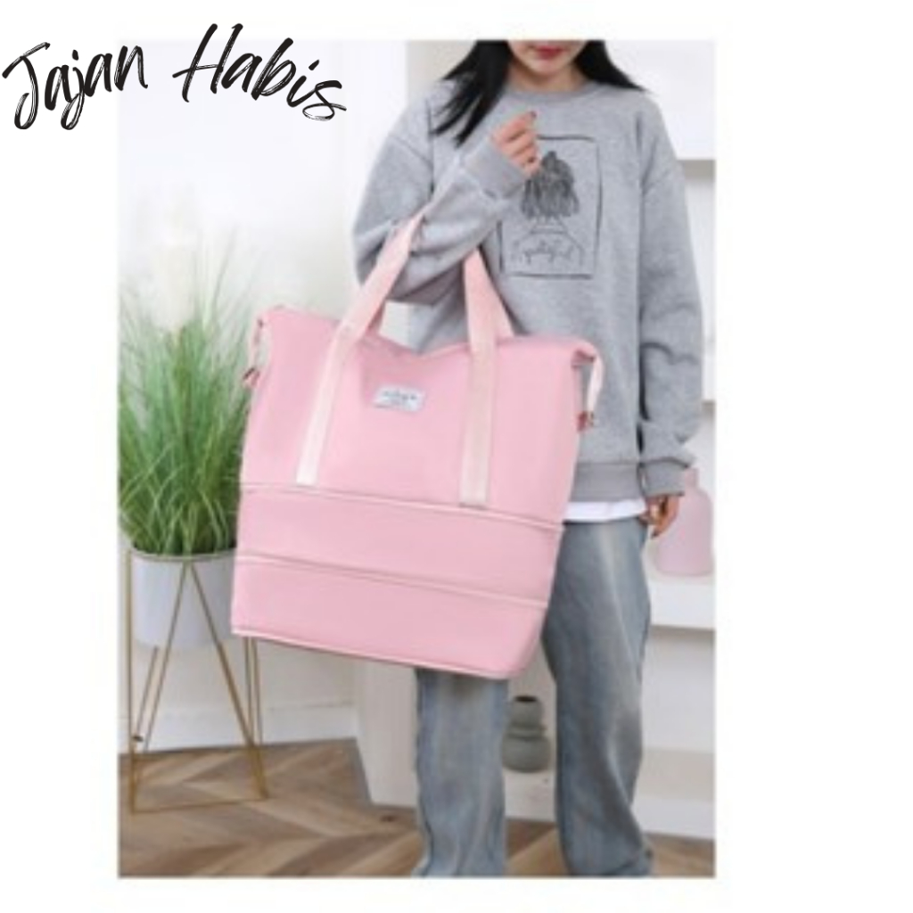 Jual JABIS Tas Travel Lipat Motif Besar 3 Tingkat Foldable Travel Bag ...