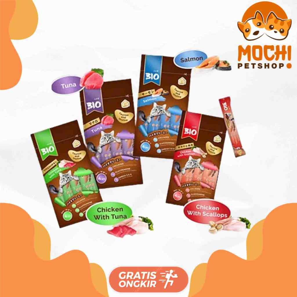 Jual BIO Creamy Treats Snack All Varian Rasa Tuna Salmon Chicken Tuna ...