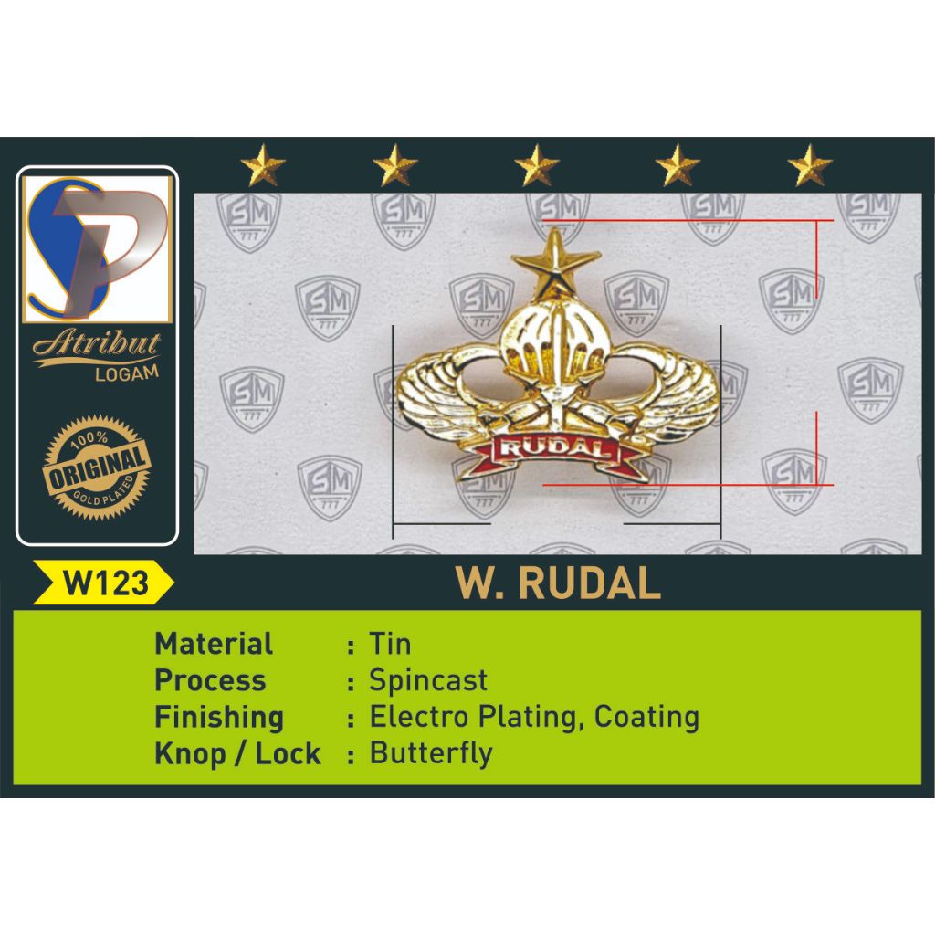 Jual PIN BREVET LENCANA WING RUDAL TNI | Shopee Indonesia
