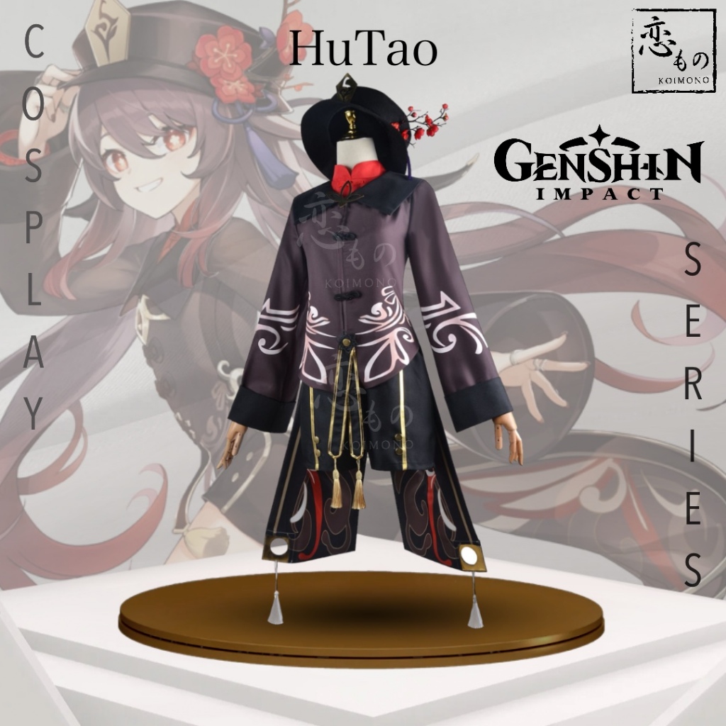 Jual 【Ready Stock】KOIMONO HuTao Genshin Impact Default Costume Cosplay Set Include Wig + Shoes ...
