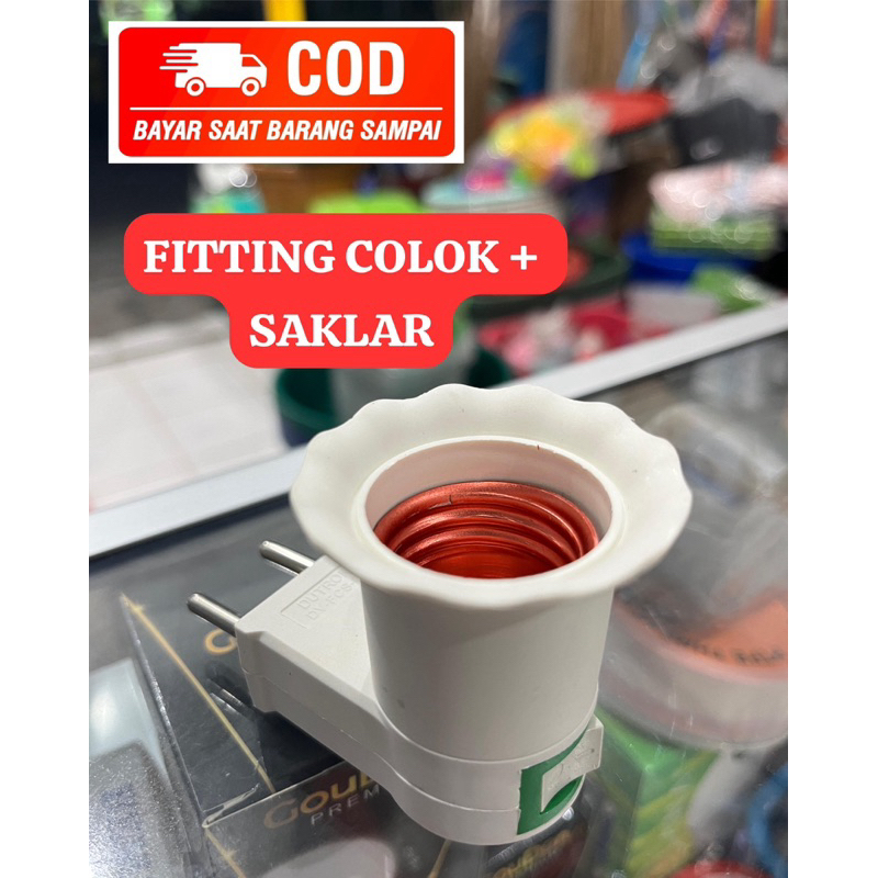 Jual Fitting Colok DUTRON DV-FCS-01/ Fitting Colok+Saklar / Lamp Holder ...