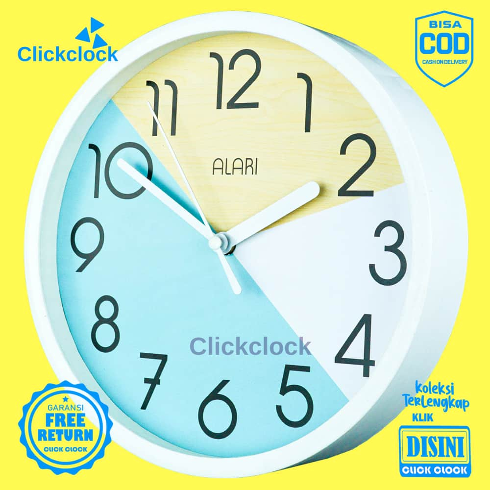 Jual Jam Dinding Alari AL1210-1668 Minimalis Line Kayu Analog Minimalis ...