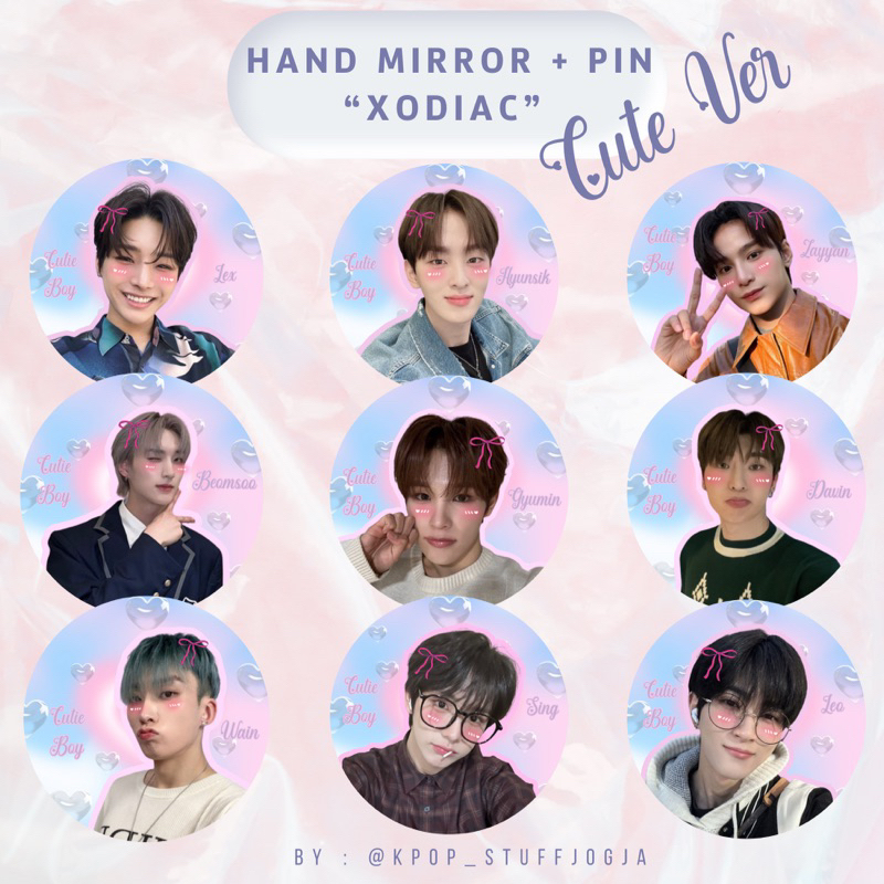 Jual HAND MIRROR + PIN ~ NCT DREAM & XODIAC Cute Ver / Cermin | Shopee ...