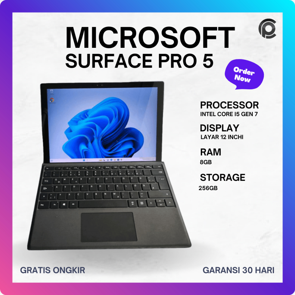 Jual Microsoft Surface Pro 5 4/128GB Intel Core i5 Gen 7 Tablet ...