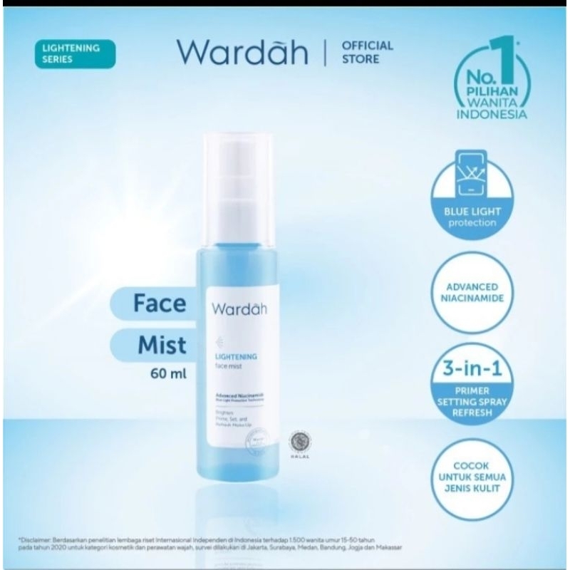 Jual Wardah Lightening Face mist 60ml - Setting Spray -Spray Untuk ...