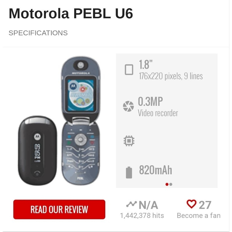 Jual MOTOROLA PEBL U6 HP JADUL LANGKA UNIK DAN CANTIK HP NOSTALGIA 100% ...