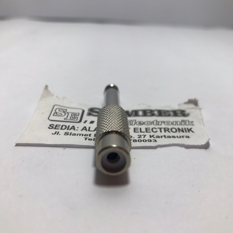 Jual converter besi jack 6.5 mm mono rca to toa sambungan jak mic gitar ...