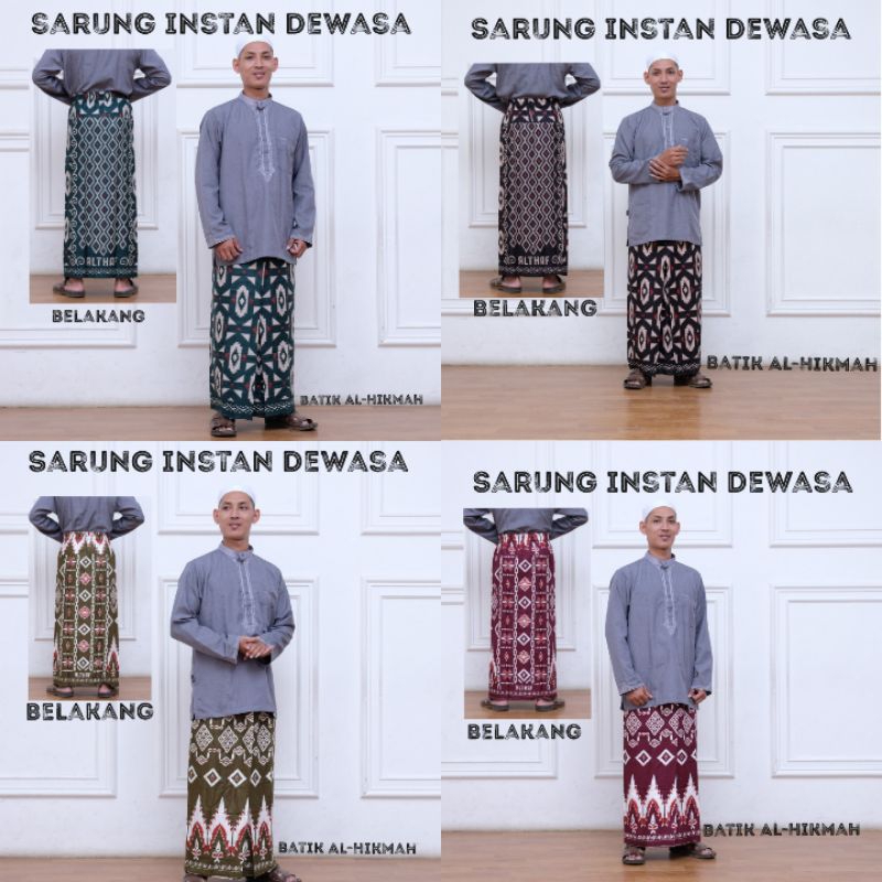 Jual sarung instan dewasa dengan karet pinggang model terbaru all size ...