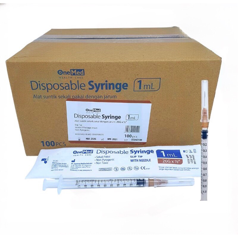 Jual Spuit 1cc Tuberculin Onemed/ Syringe 1cc Onemed/ Alat Suntik ...