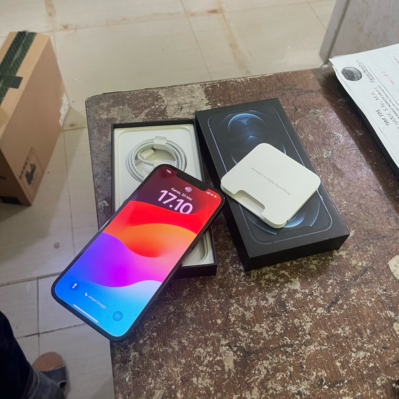 Jual iphone 12 promax 256 GB fulset box | Shopee Indonesia