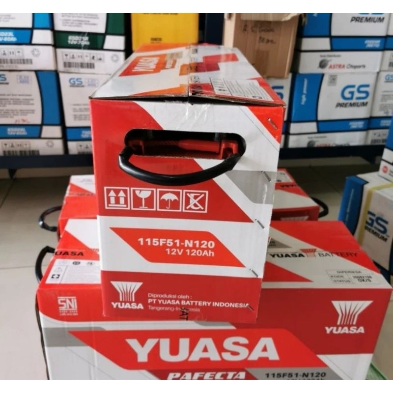 Jual AKI BATERAI GENSET TRUCK KAPAL BASAH YUASA PAFECTA N120/115F51 12V 120AH KAPAL GENSET TRUCK ...