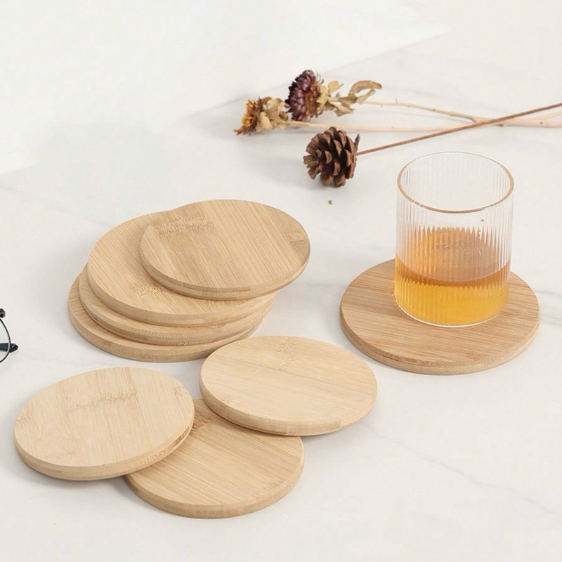 Jual Tatakan Kayu Bulat Hexagon untuk gelas | Wood Coaster Scented ...