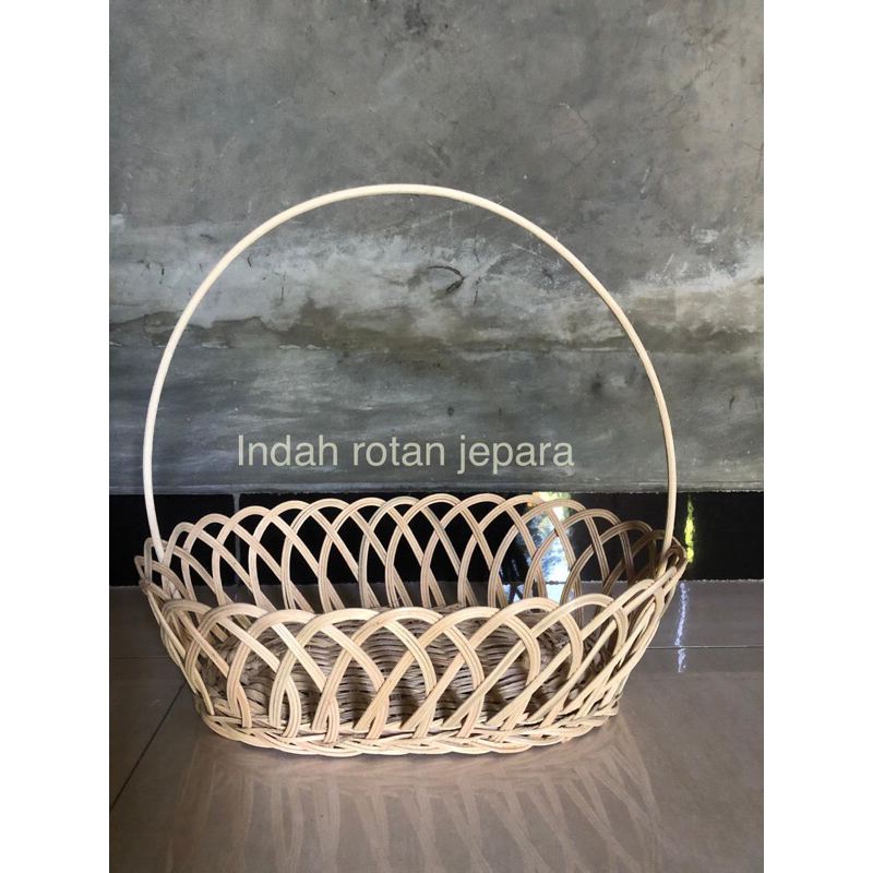 Jual keranjang kiring oval bertangkai 30x20 | Shopee Indonesia