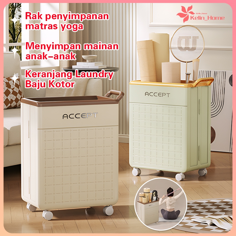 Jual Rak penyimpanan matras yoga/ Rak Troli Minimalis Serbaguna/ Basket ...