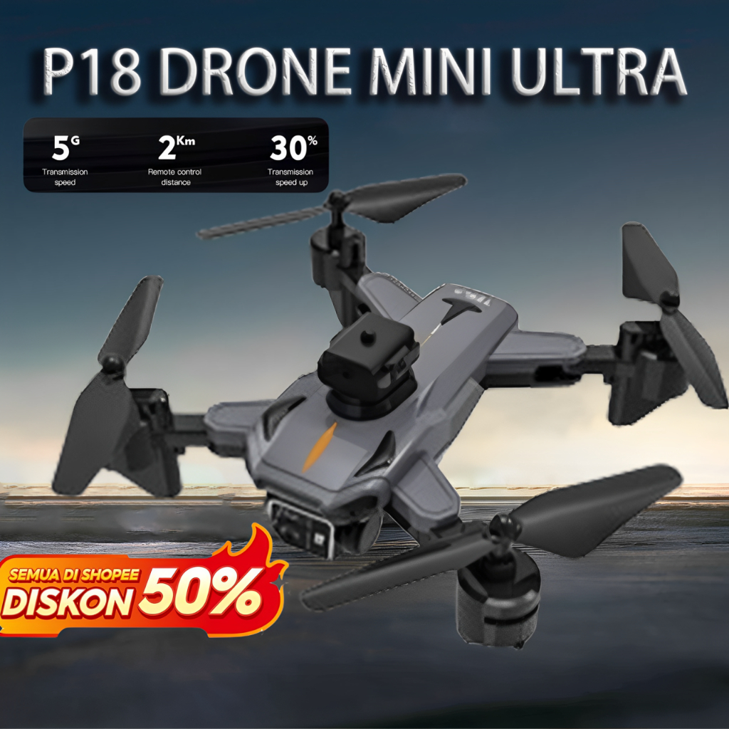 Jual P18 Drone 8k HD fotografi udara profesional murah dual camera drone premium laki-laki pria ...