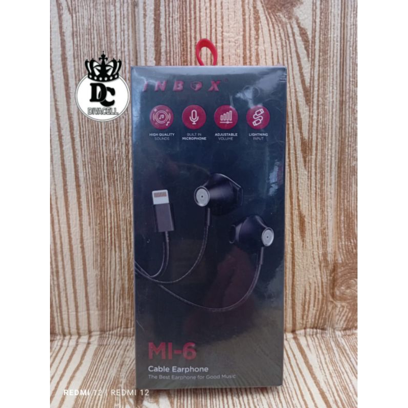 Jual Earphone Inbox MI-6 Lightning | Shopee Indonesia