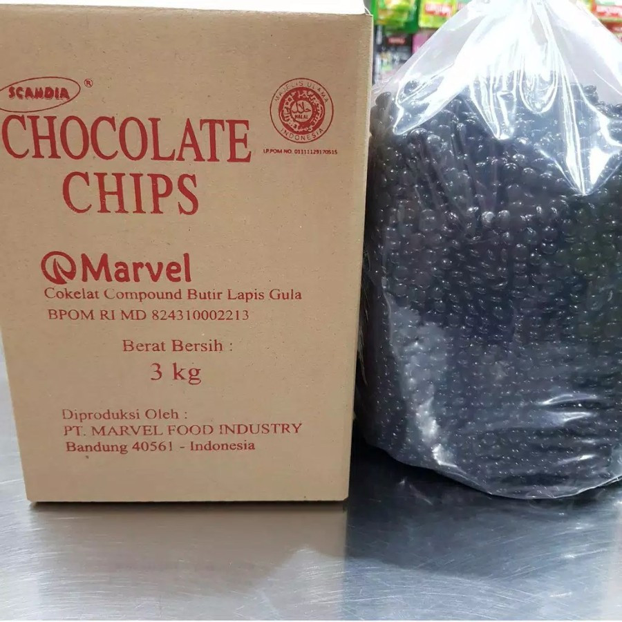 Jual Marvel Chocolate Choco Chips Kemasan Repack 100 Gram | Shopee ...