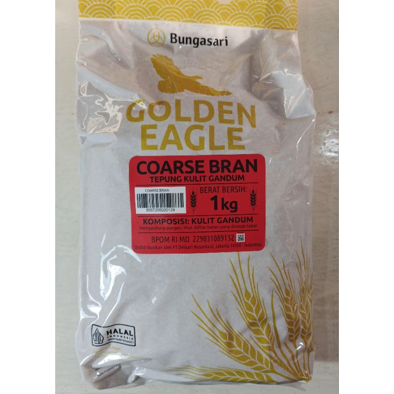 Jual Tepung Kulit Gandum Coarse Bran Golden Eagle Bungasari 1 kg | Shopee Indonesia