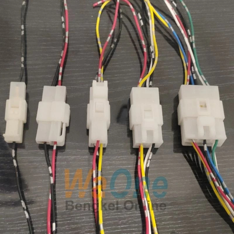 Jual Socket Konektor Besar Plus Kabel 1 2 3 4 6 Pin 6.3 Male Female ...