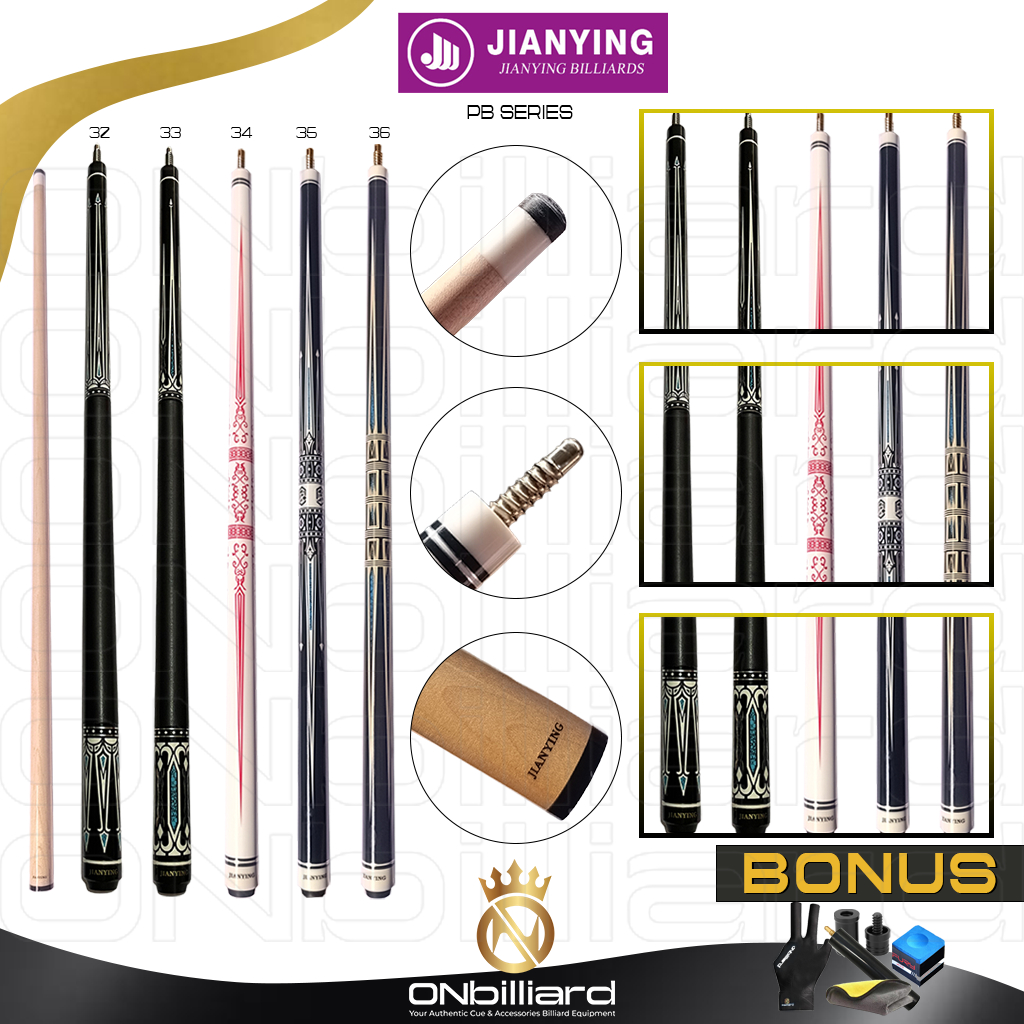 Jual JIANYING PB Series Cue Stick Billiard + Extension PB-32 PB-33 PB ...