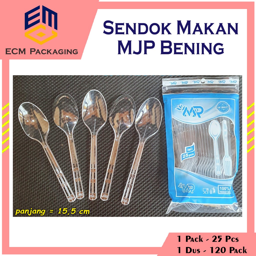 Jual SENDOK MAKAN MJP BENING 25PCS | SENDOK MAKAN PLASTIK | Shopee ...