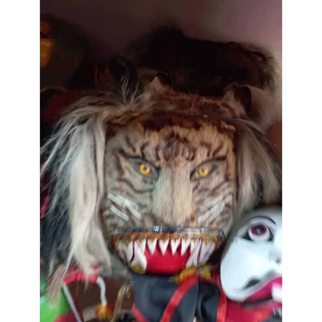 Jual Topeng BARONGAN Macan BARONG Bagus RAMBUT Ori BULU Wajah SINTESIS ...