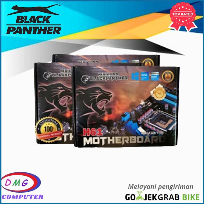 Jual MOTHERBOARD BLACK PANTHER H61, DDR3 Socket 1155 | Shopee Indonesia