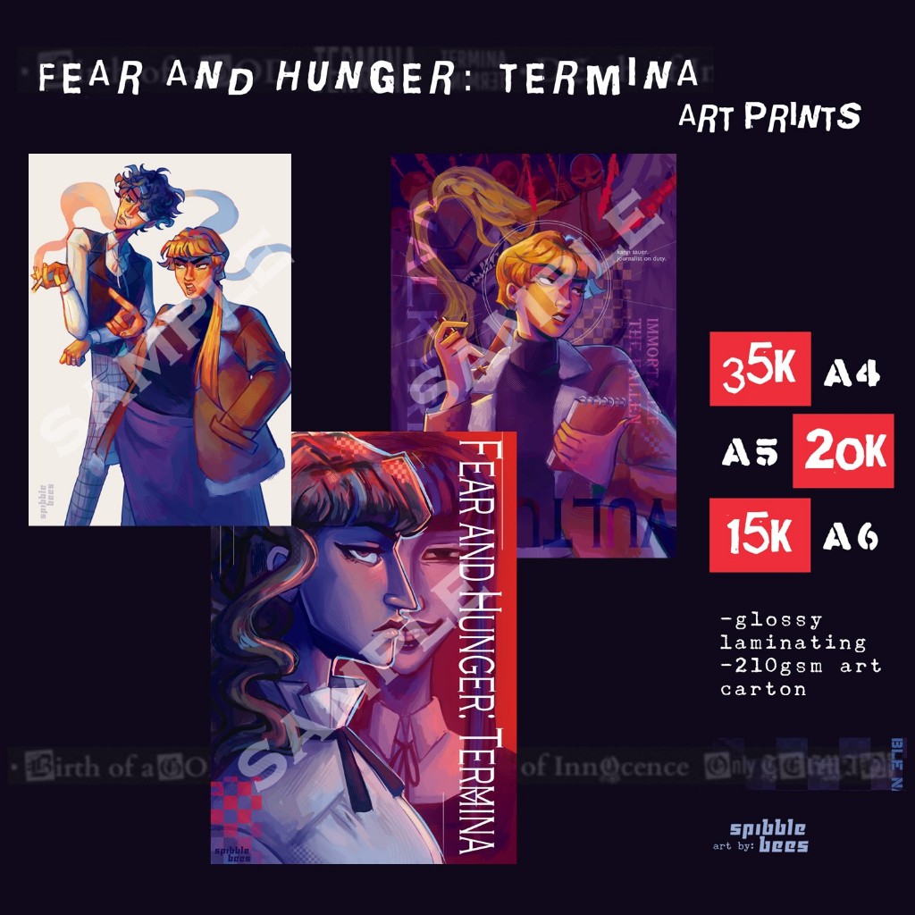 Jual Poster Artprint Fear and Hunger Termina A4 A5 A6 Samarina Karin ...