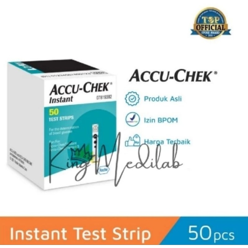 Jual Strip Accucheck Instant / Blood Glucose Test Strip Accu Check ...
