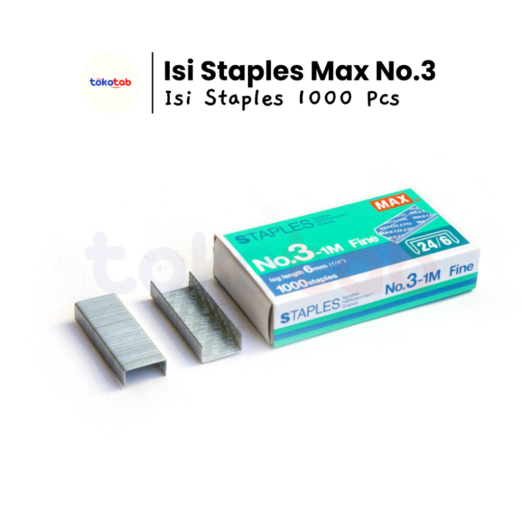 Jual Tokotab - Isi Stapler Staples MAX No 3 Besar | Shopee Indonesia