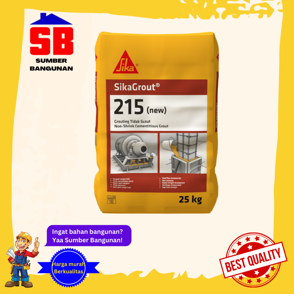 Jual SIKA GROUT 215 SEMEN GROUTING NEW 25KG 25 KG SIKAGROUT | Shopee Indonesia