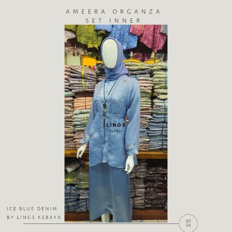 Jual Bridesmaid Dress Kondangan Muslim Organza Outer Set Inner Busui ...