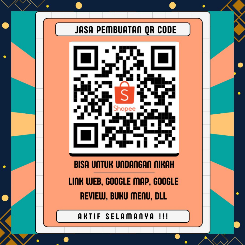 Jual QR CODE AKTIF SELAMANYA DAN PERMANEN [BISA CUSTOM LOGO QR CODE ...