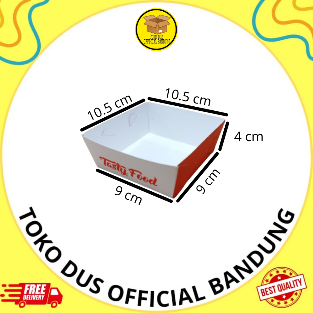 Jual paper tray small Cetak/ Tray KFC small /piring kertas laminasi ...